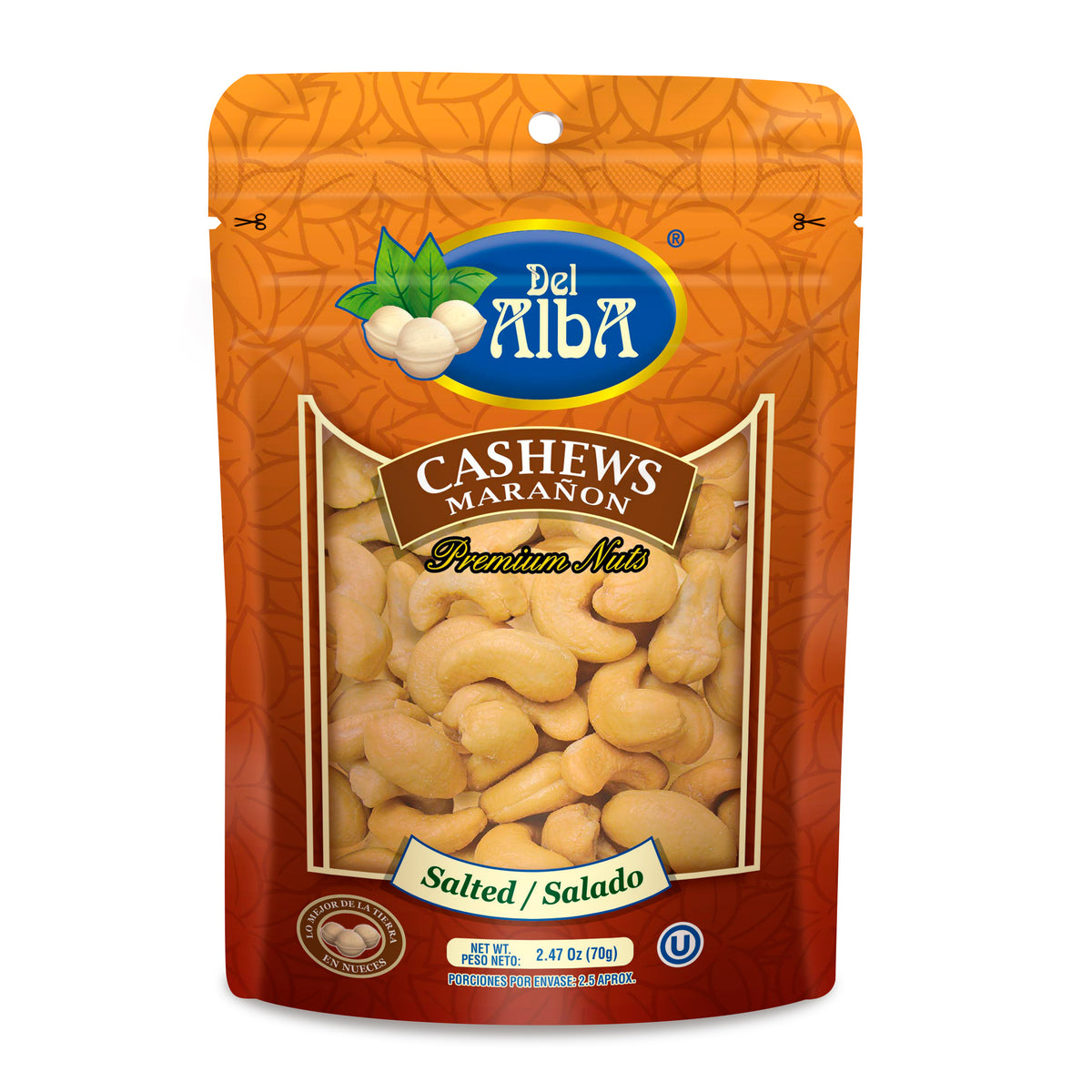 Del Alba Cashews Salado (12/2.47oz) – CPE DIRECTO