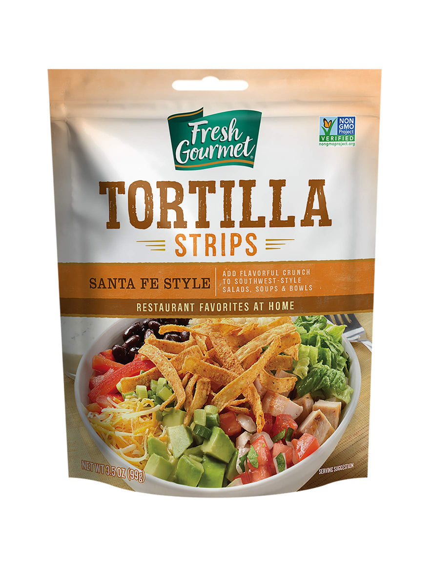 Fresh Gourmet Tortilla Strips Santa Fe Salad Topping (9/3.5oz) – CPE ...
